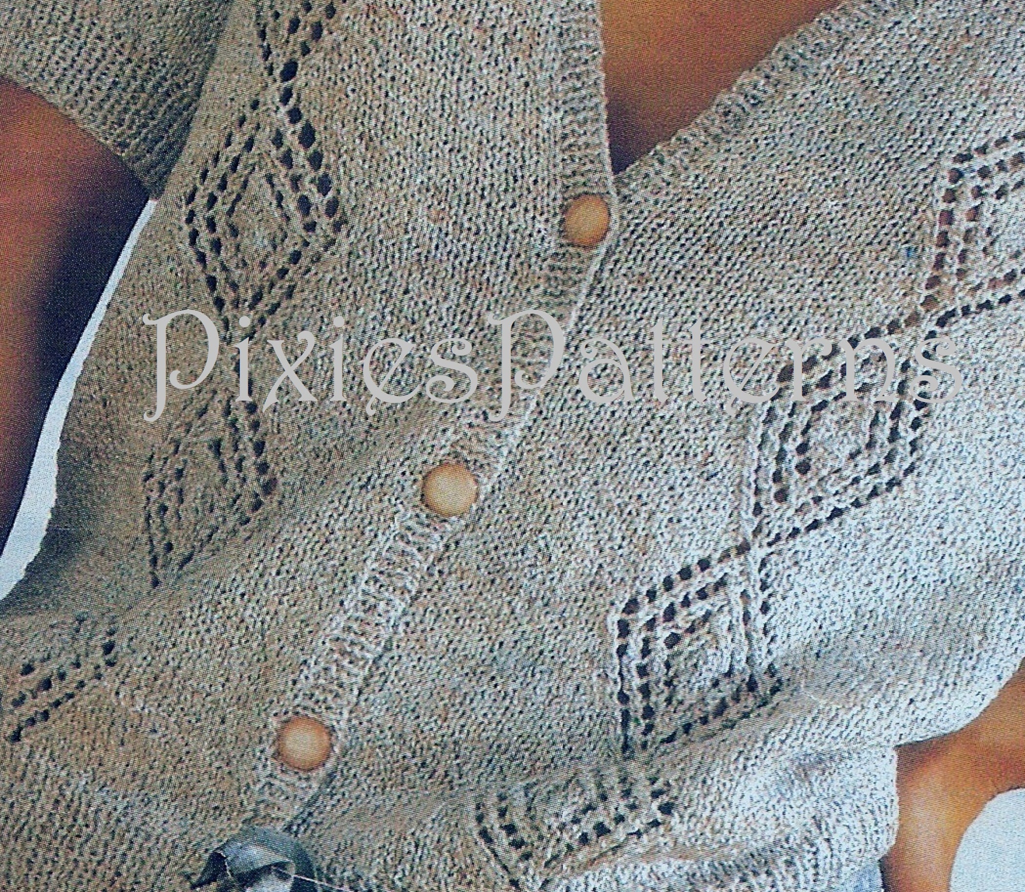 Ladies Short Sleeve Cardigan Knitting Pattern PDF in English Only ...