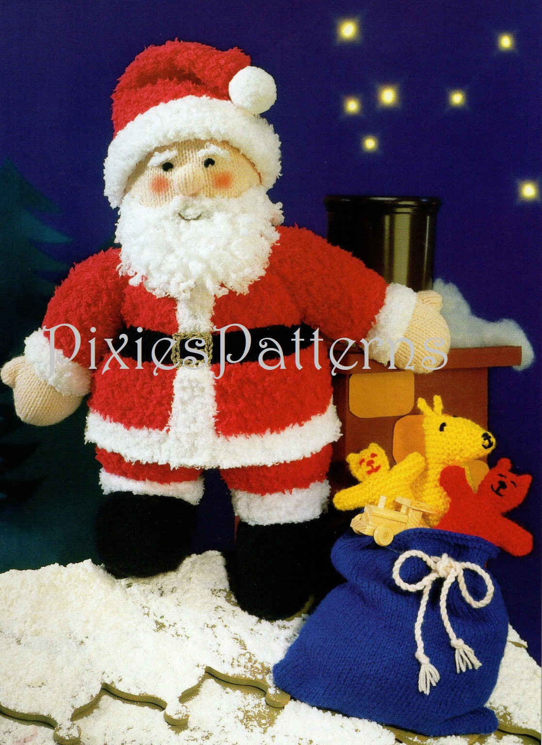 Father Christmas Knitting Pattern Santa And Snowman Topsy Doll