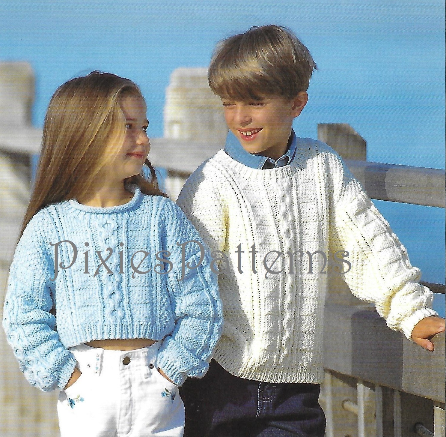 Child's (boy or Girl) Aran Jumper Knitting Pattern PDF Instant Digital ...