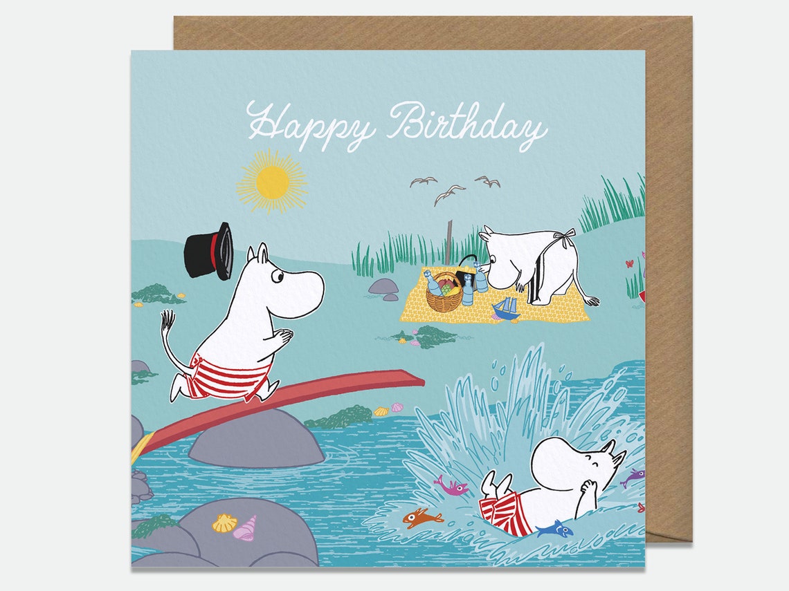 Moomins birthday card moom57 | Etsy