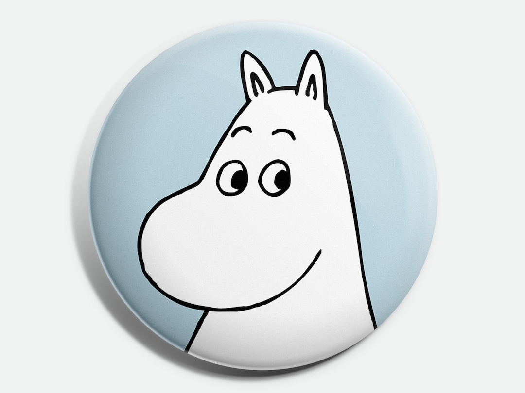 Moomin Badge, Moomintroll Face, Stocking Filler badgemoom8 - Etsy