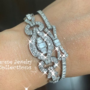 Antique Art Deco Fine 12.21CT Diamonds Platinum Convertible Necklace ...