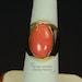 Japanese Momo Coral 18k Gold Ring Vintage Ring Size 6 - Etsy