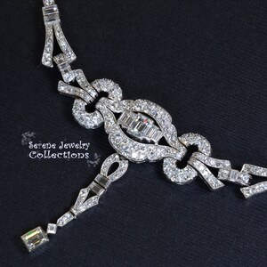 Antique Art Deco Fine 12.21CT Diamonds Platinum Convertible Necklace ...