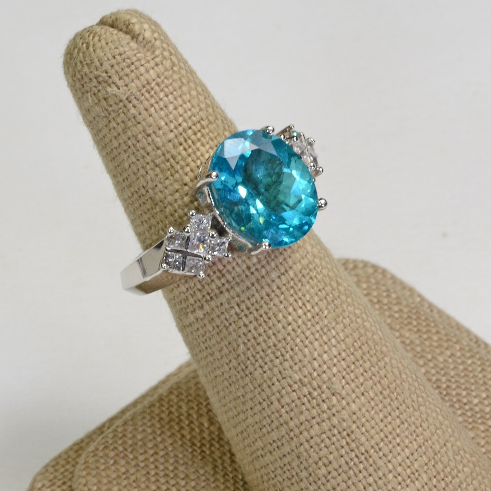 5CT Apatite Diamond 14k Gold Ring Vintage Ring Size 4.25 - Etsy