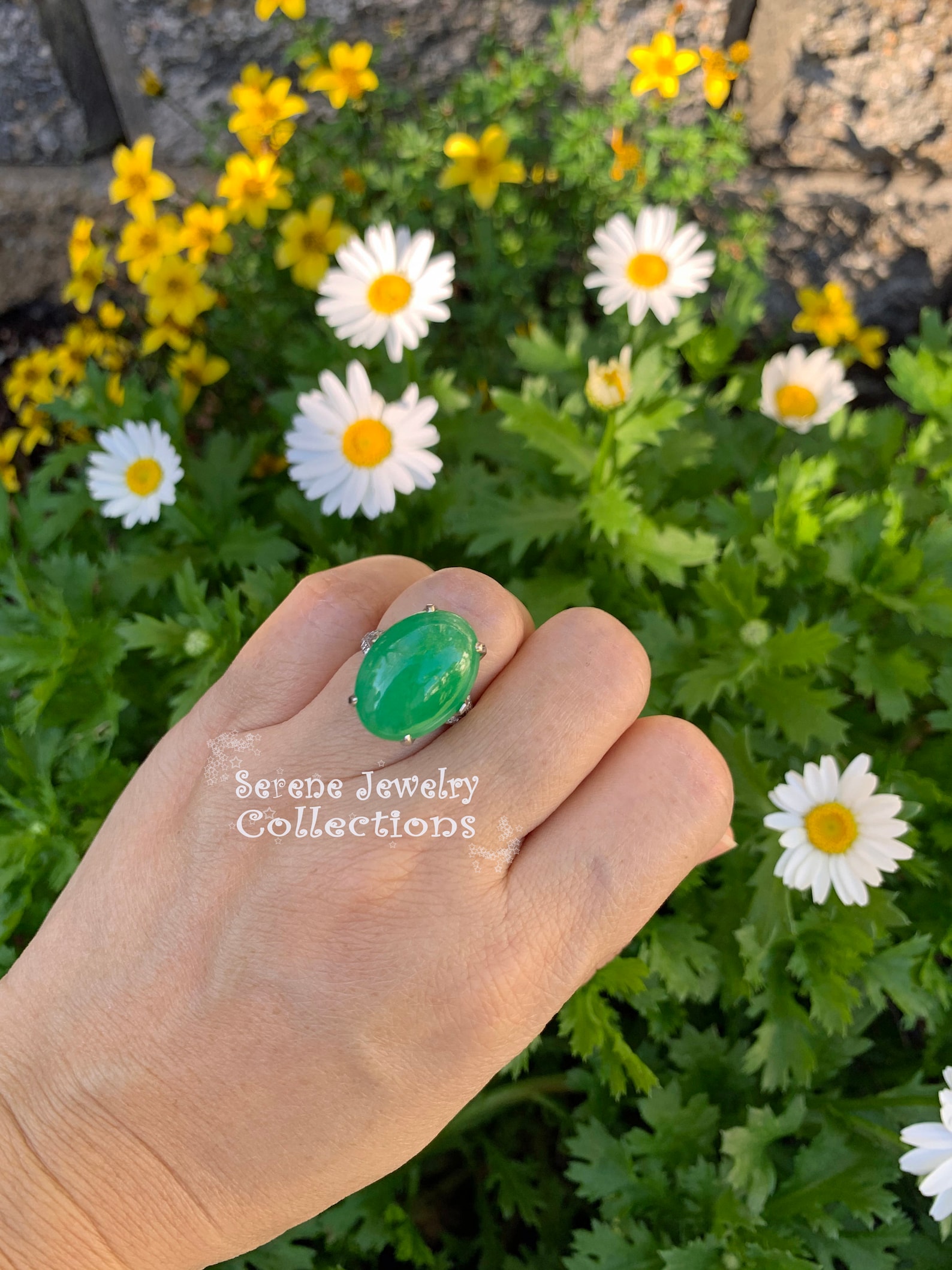 GIA Untreated Art Deco Antique 14CT Untreated A Jade Jadeite Diamond ...