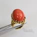 Japanese Momo Coral Diamond 18k Gold Ring Vintage Ring Size 5.75 - Etsy