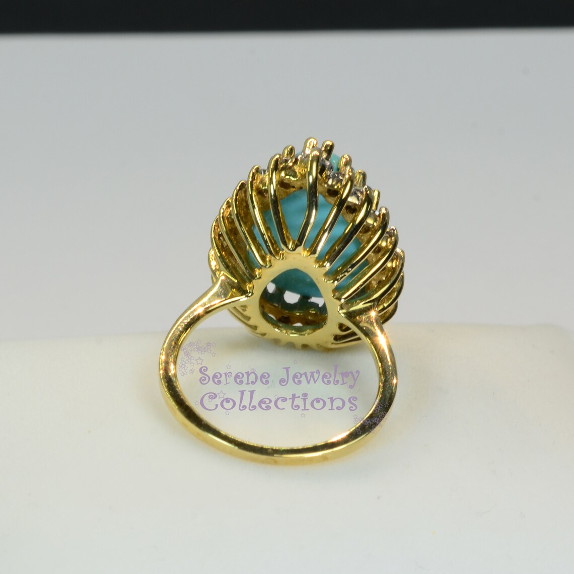 Levian Sleeping Beauty Turquoise Cabochon Teardrop Diamond 14k - Etsy