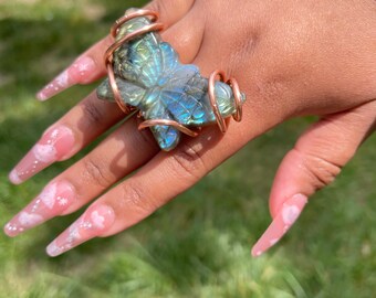 Butterfly Wire Wrapped Ring - Etsy