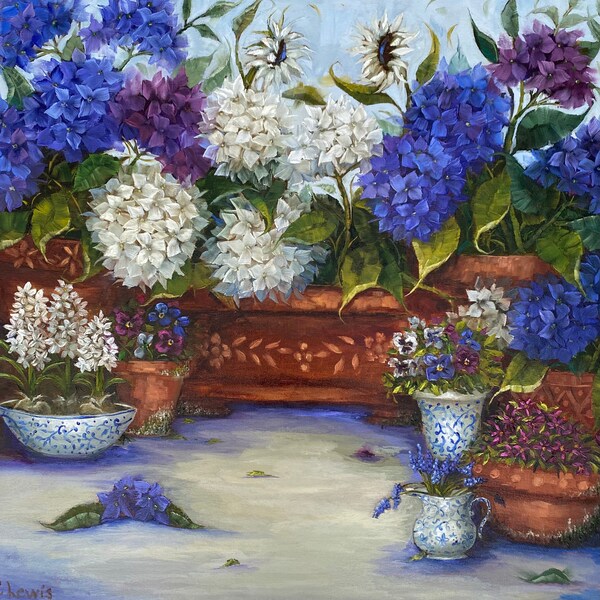 Hydrangea Painting - Etsy