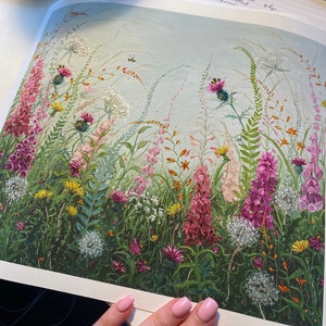 FINE ART Print-“wanderings”, Wildflower Print, Giclee Print. Made to Order Print, Wildflower ...