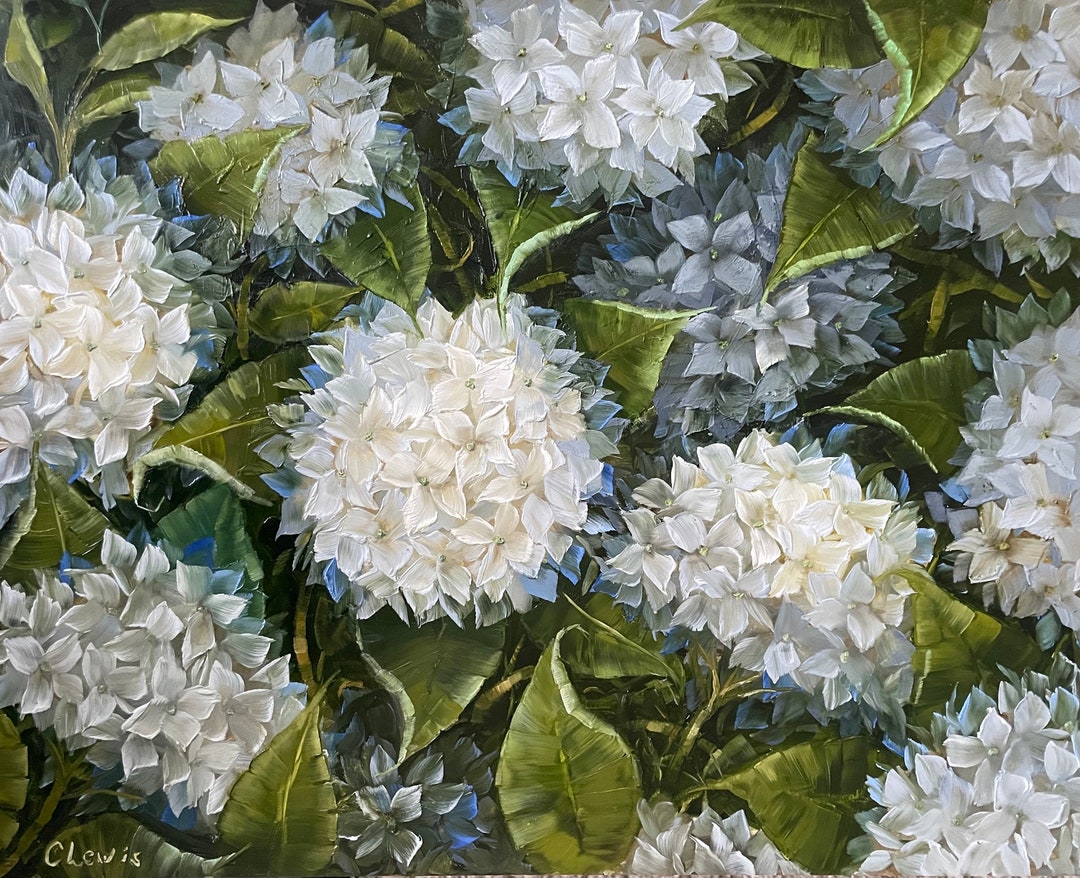 Mystical Garden- 16 X 20 Inches. Original Oil Painting. Hydrangea ...