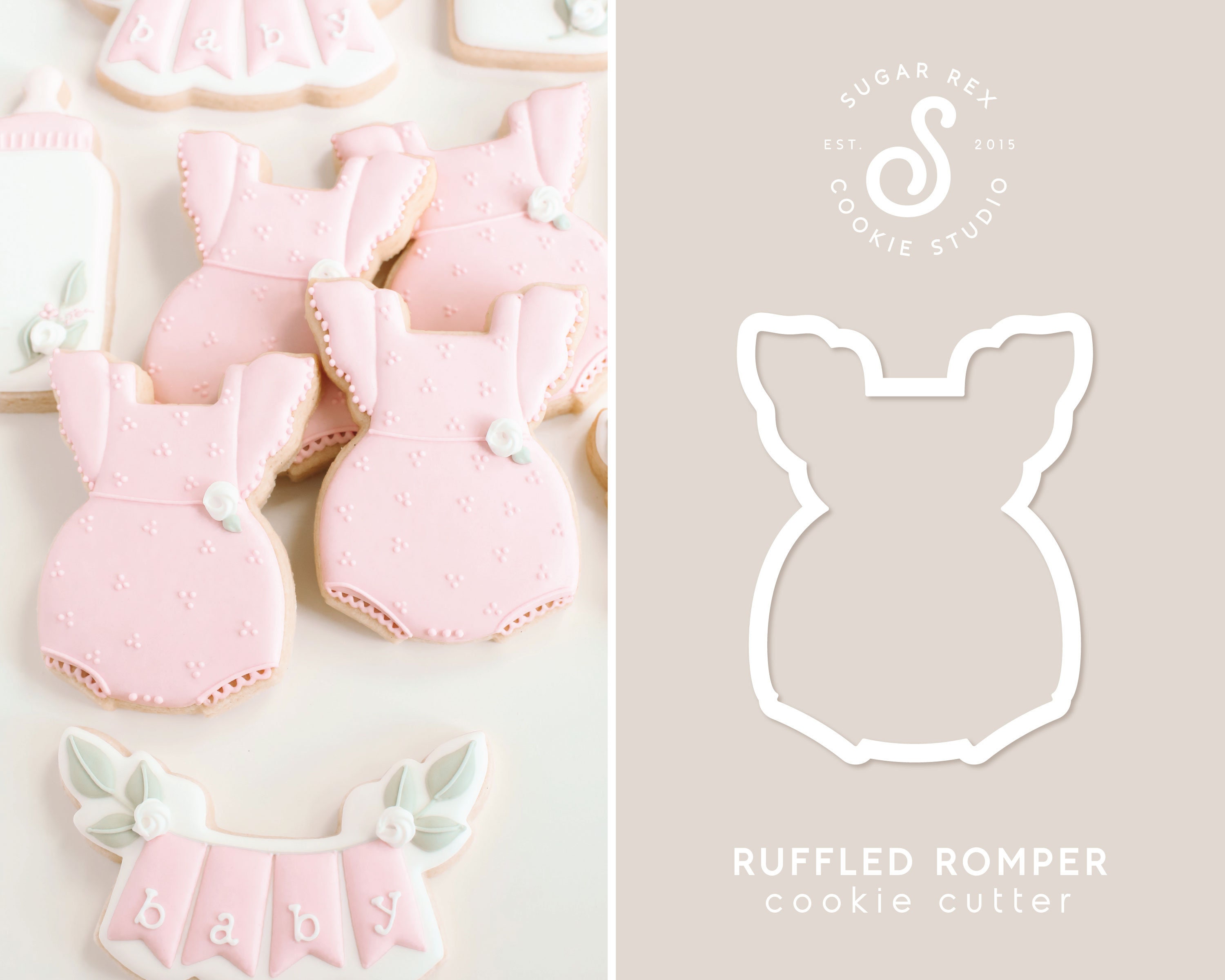 Ruffled Romper Cookie Cutter - Etsy