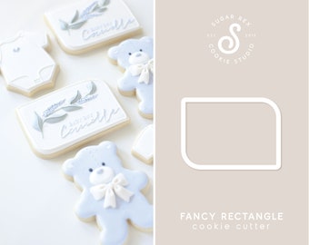 Harper Rectangle Plaque Cookie Cutter Cookie Cutters by Nori CN0041 - Etsy