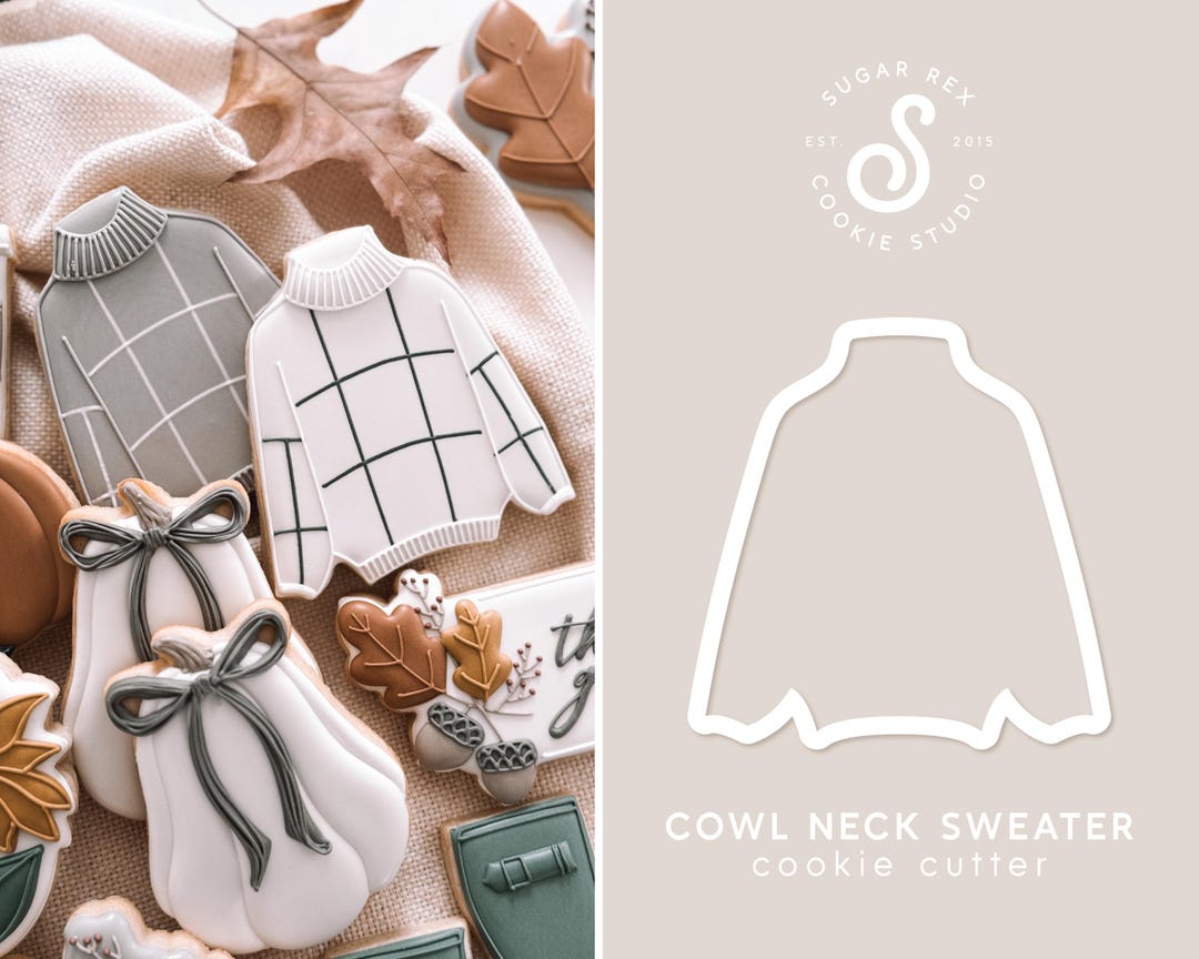Cowl Neck Sweater Cookie Cutter - Etsy