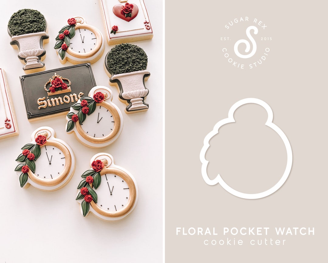Floral Pocket Watch Cookie Cutter - Etsy