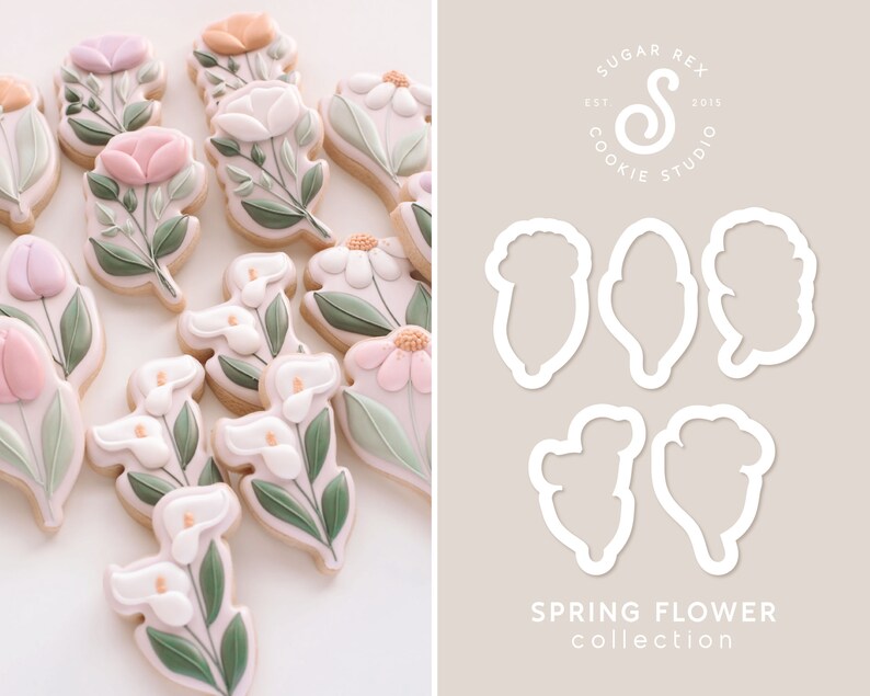Spring Flower Cookie Cutter Collection - Etsy