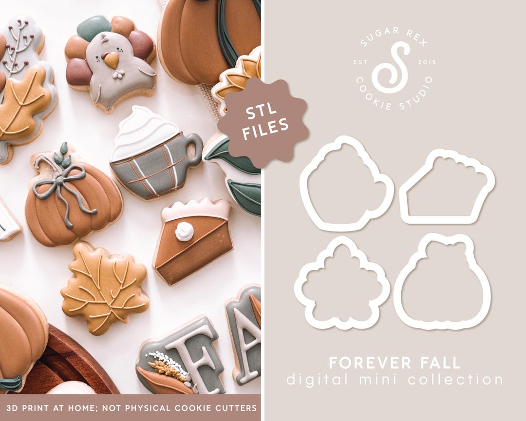 STL BUNDLE | Forever Fall Mini Cookie Cutter Collection (4) - Etsy