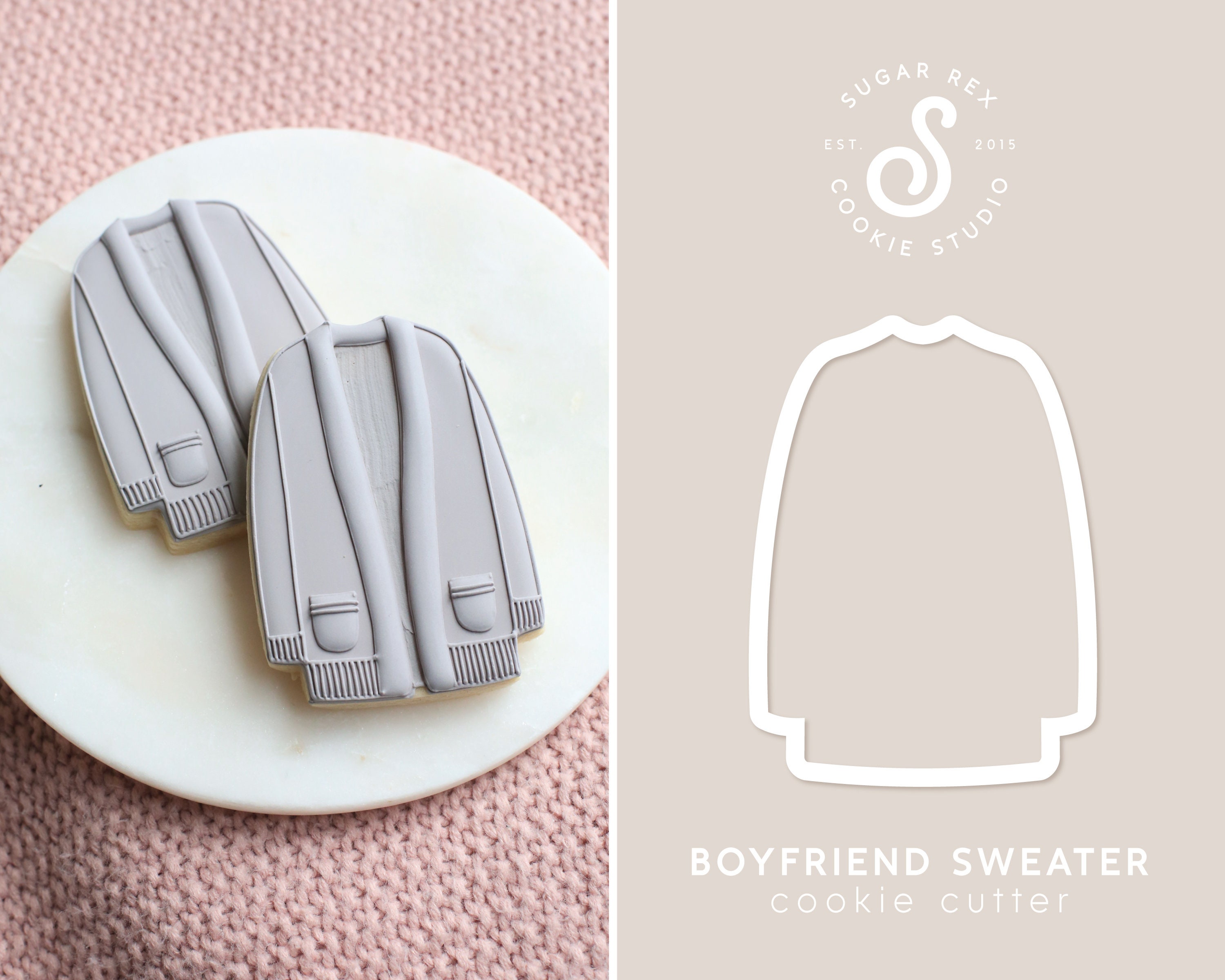 Boyfriend Sweater Cookie Cutter - Etsy