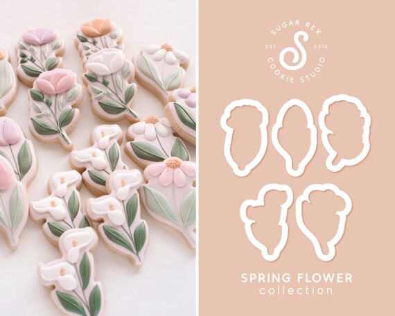 Spring Flower Cookie Cutter Collection - Etsy
