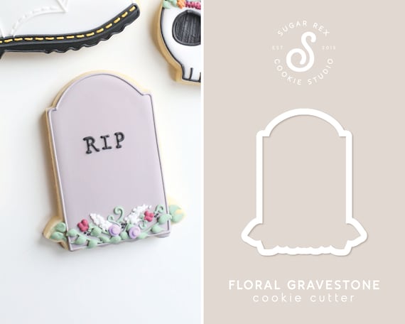 Floral Gravestone Cookie Cutter - Etsy
