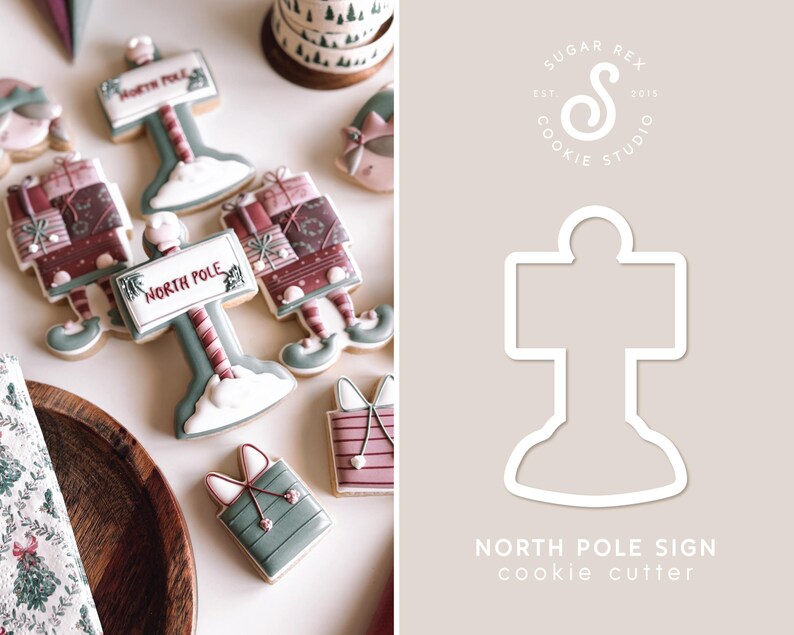 North Pole Sign Cookie Cutter - Etsy