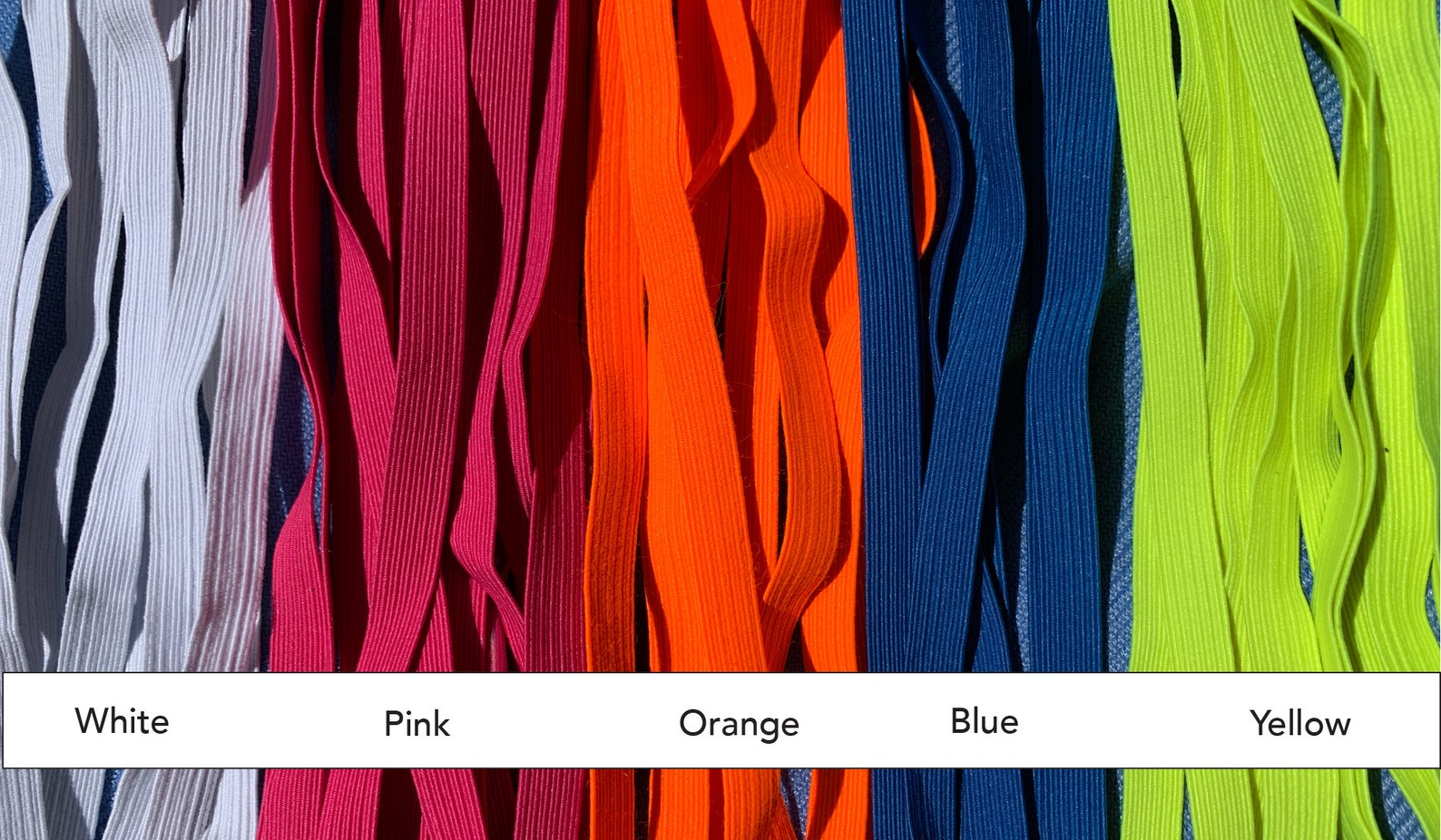 Flat Elastic for Face Masks - (assorted Length Tipped Pieces) 3/8 ...