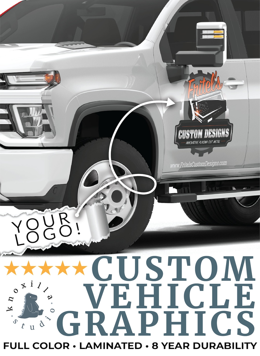 Custom Printed Vehicle Decal - Your Business Logo or Custom Graphic ...