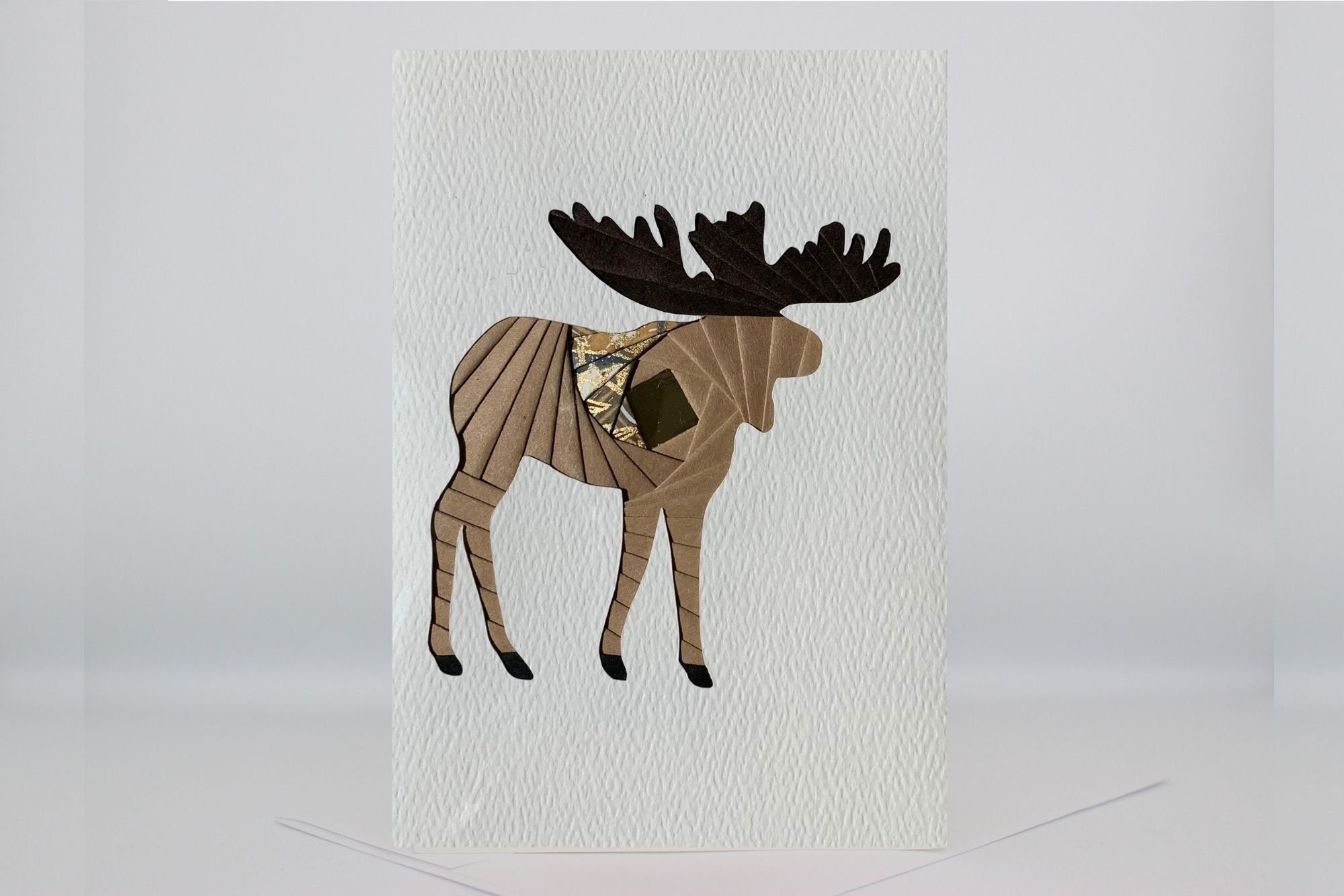 Moose Blank Greeting Card Unique Handmade Iris Folding | Etsy