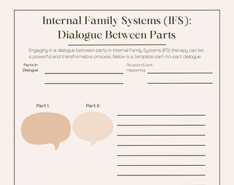 Internal Family Systems Worksheets/ IFS / Parts Therapy Workbook - Etsy UK