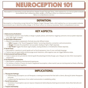 Neuroception 101; Polyvagal Theory; Polyvagal Resources; Neuroception ...