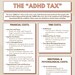 The ADHD Tax; Attention Deficit Hyperactivity Disorder Resources; ADHD Therapy Resources; ADHD ...