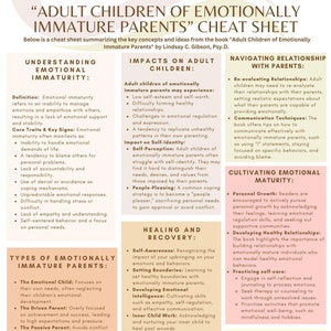 Adult Children of Emotionally Immature - Etsy