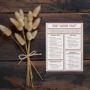 The ADHD Tax; Attention Deficit Hyperactivity Disorder Resources; ADHD Therapy Resources; ADHD ...