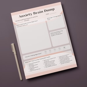 Anxiety Brain Dump - Etsy