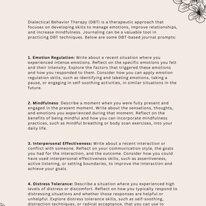 DBT Skill Building Using Journaling and Writing Prompts; DBT Skills ...