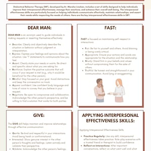 DBT Interpersonal Effectiveness Skills; Dialectical Behavioral Therapy ...