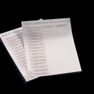 Self-confidence Inventory Worksheet: Self-esteem & Self-improvement - Etsy