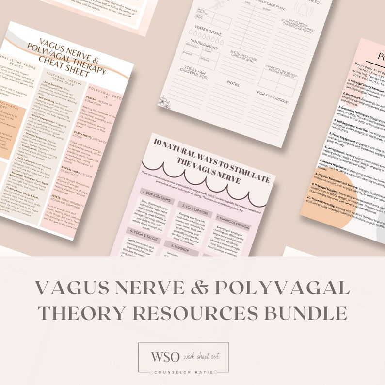 Vagus Nerve and Polyvagal Theory Resources Bundle Trauma Informed Care ...