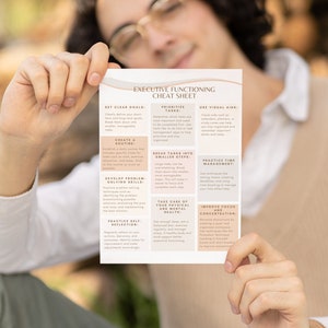 Executive Functioning Cheat Sheet - Etsy