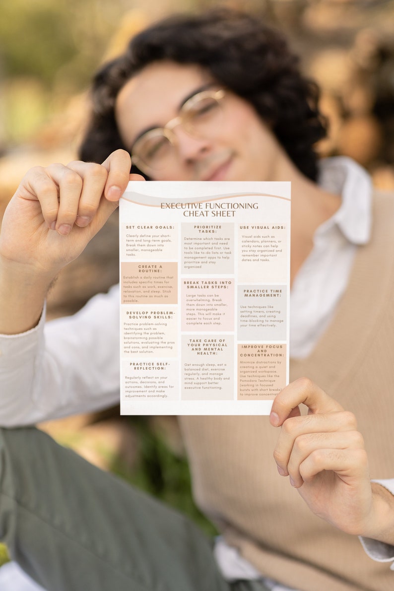 Executive Functioning Cheat Sheet - Etsy