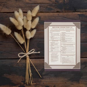 Gottman Bids for Connection 101: Couples Therapy Worksheet (PDF) - Etsy