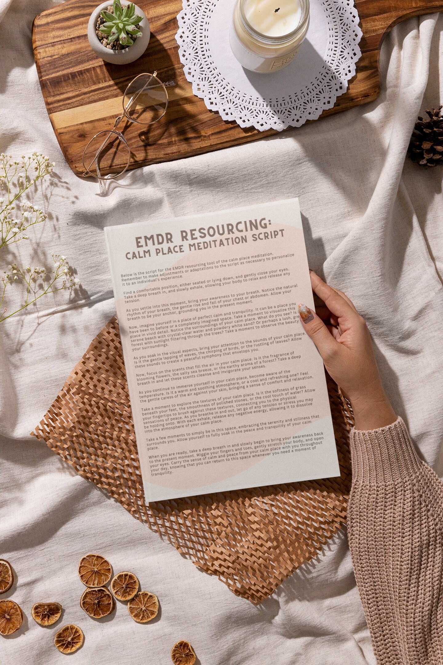 EMDR Resourcing Calm Place Meditation Script Eye Movement ...