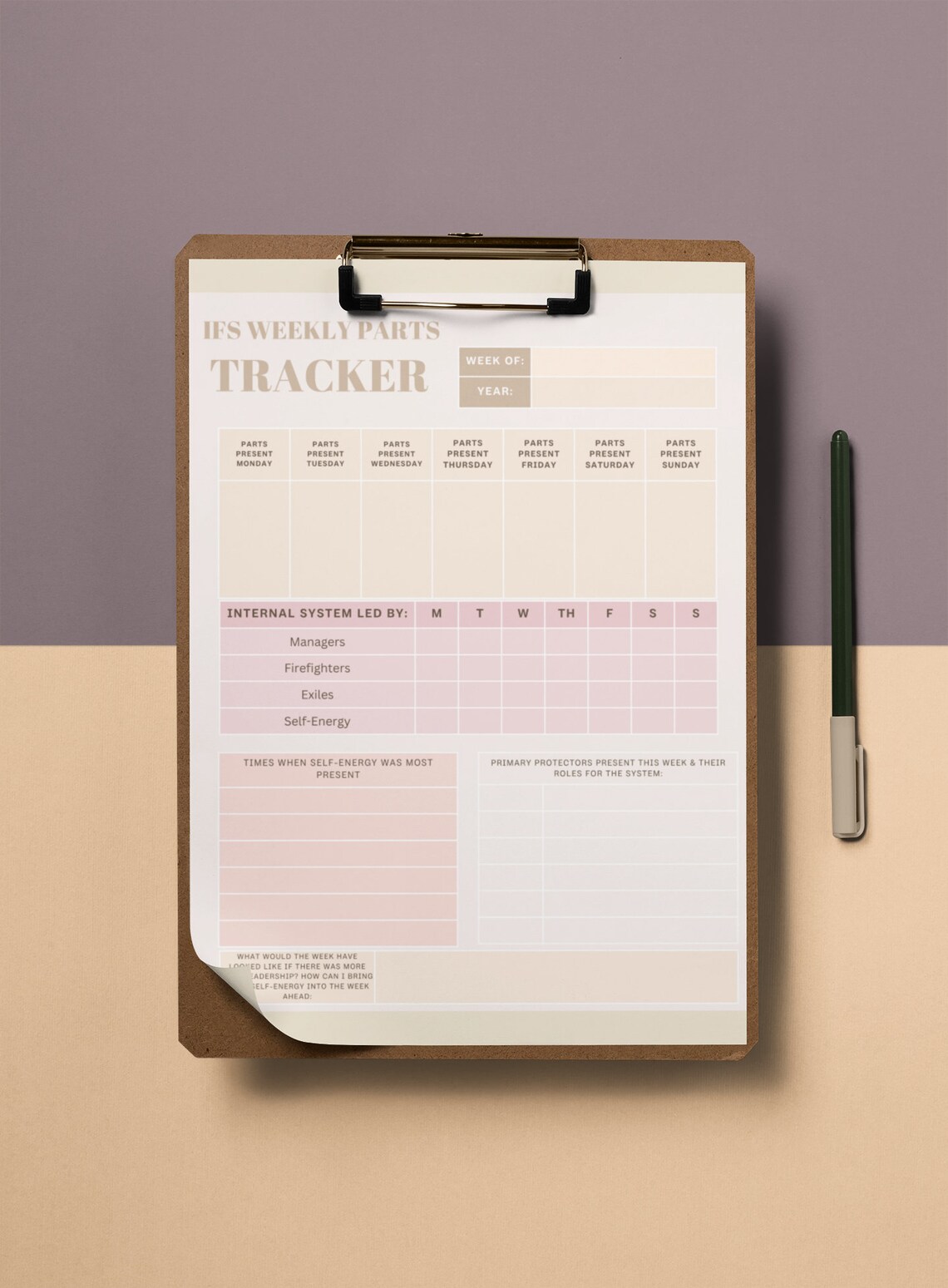 IFS Weekly Parts Tracker - Etsy