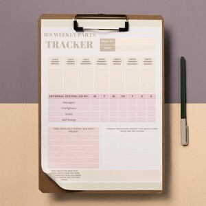 IFS Weekly Parts Tracker - Etsy