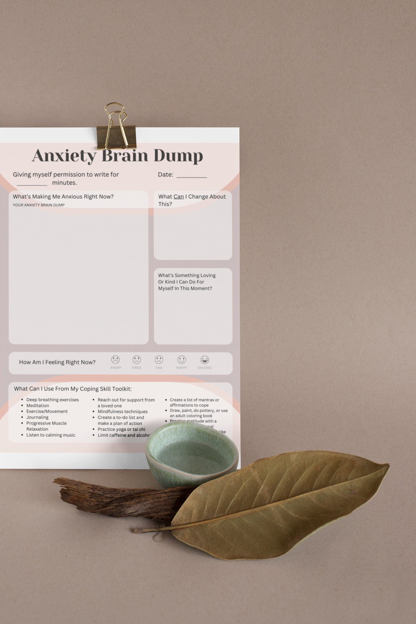 Anxiety Brain Dump - Etsy