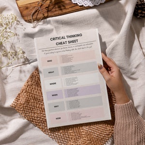 Critical Thinking Skills Cheat Sheet - Etsy