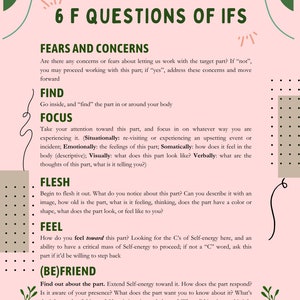 6 F Questions of IFS - Etsy