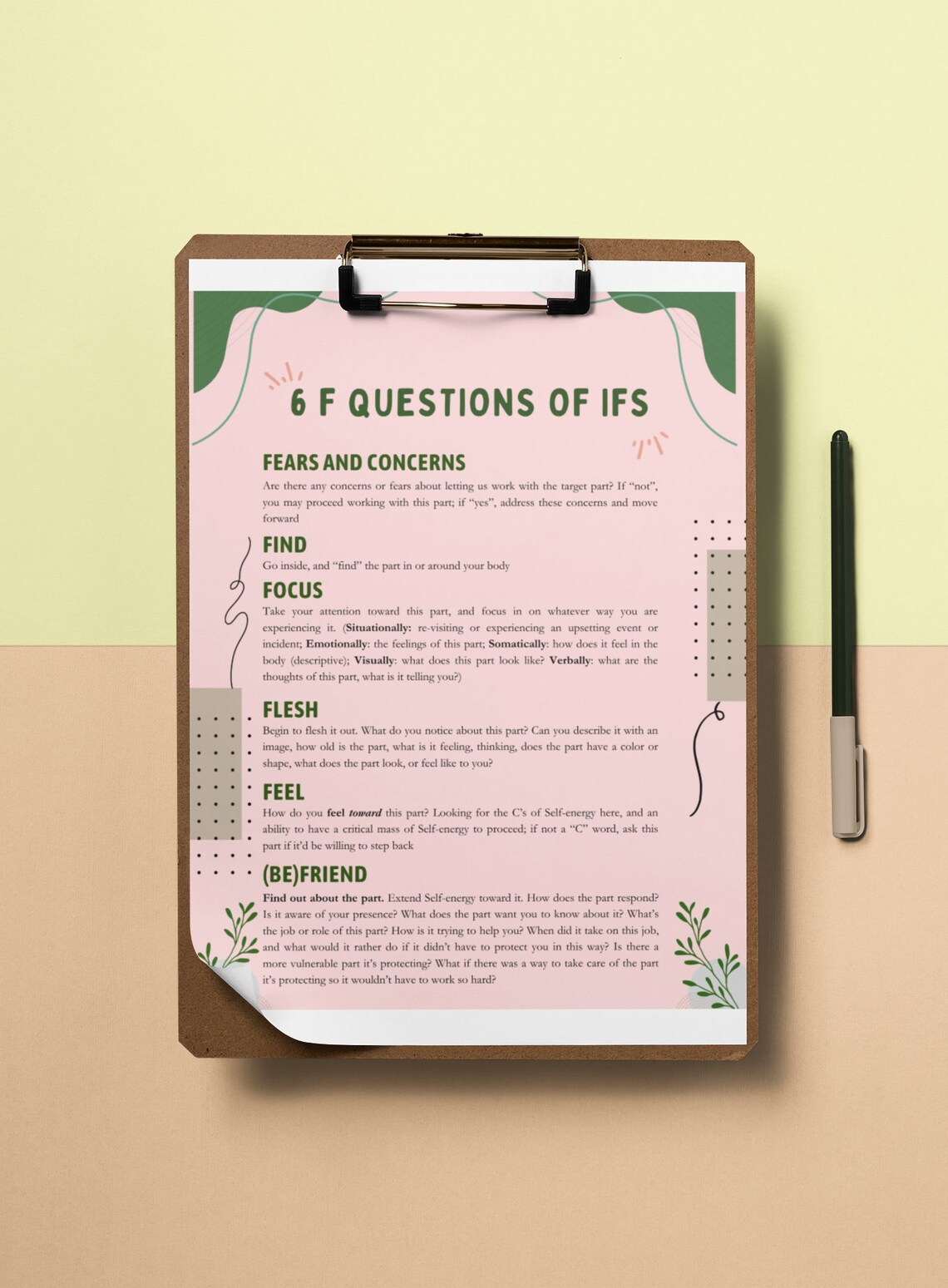 6 F Questions of IFS - Etsy
