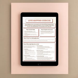 Gottman Method Love Mapping Exercise: Couples Therapy Worksheet - Etsy